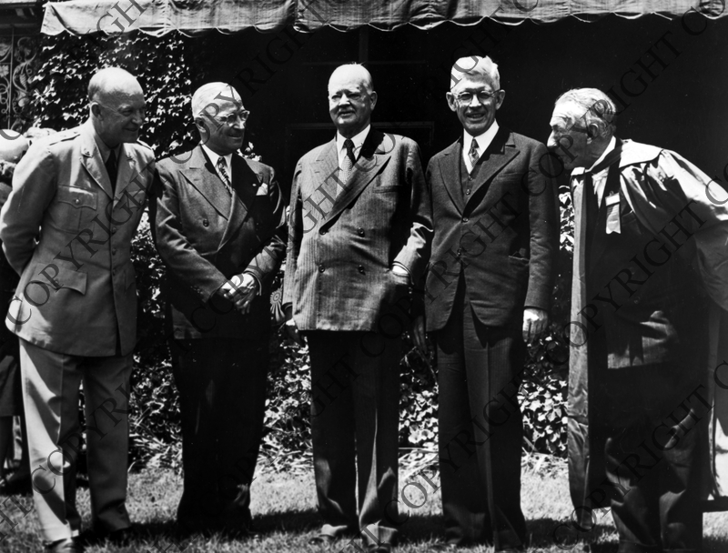 Presidents Truman and Hoover and Gen. Eisenhower at Princeton ...