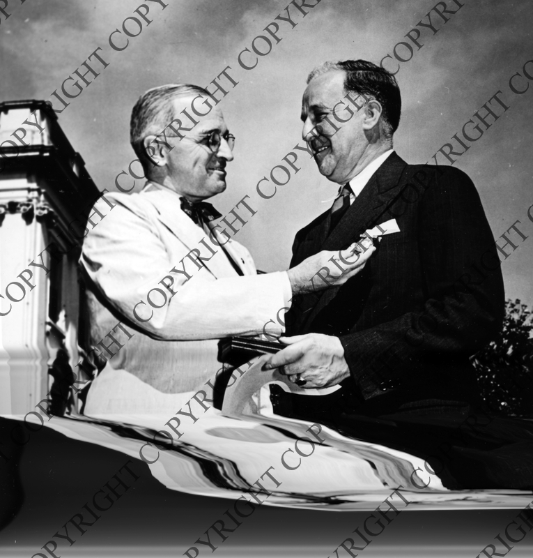 President Truman presenting Distinguished Service Medal to Stephen T ...