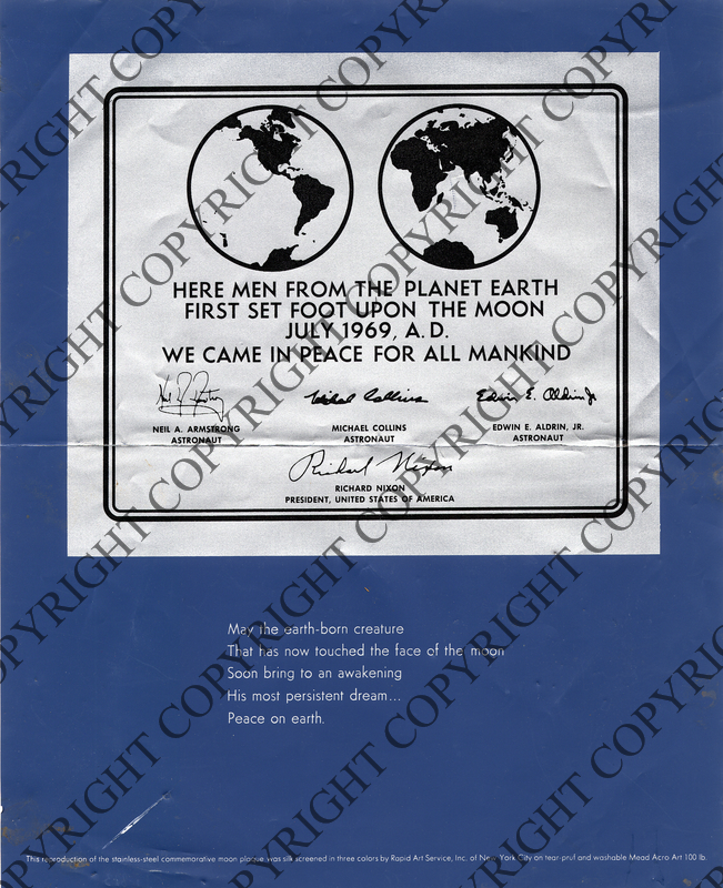 Neil Armstrong Moon Plaque