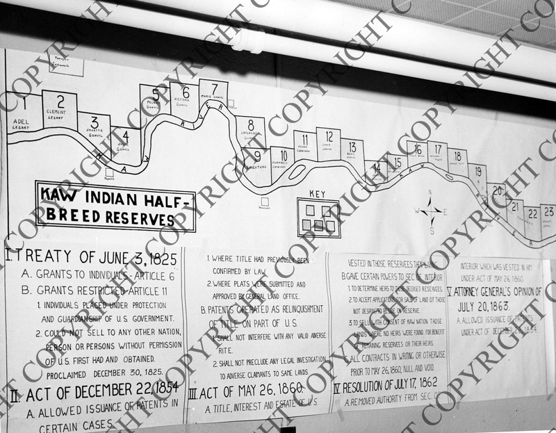 Photo of "Kaw Indian Half Breed Reserves" Information Chart | Harry S ...