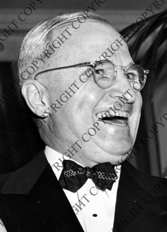 A smiling President Truman at the Jackson Day Dinner in Washington, D.C ...